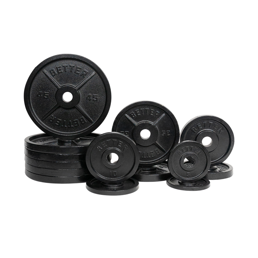 Machined Deep Dish Weight Plates | Sets of two | 5 - 45lbs | Black